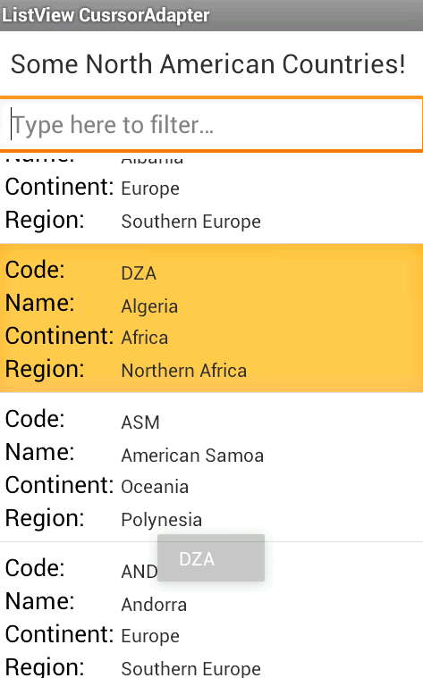 Android Listview Example Using Cursoradapter And Sqlite Database