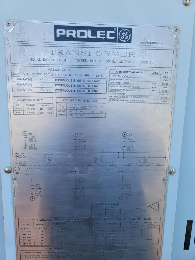 INFORMACIÓN PARA ESTABLECER LOS DATOS DE UN TRANSFORMADOR DE POTENCIA ...