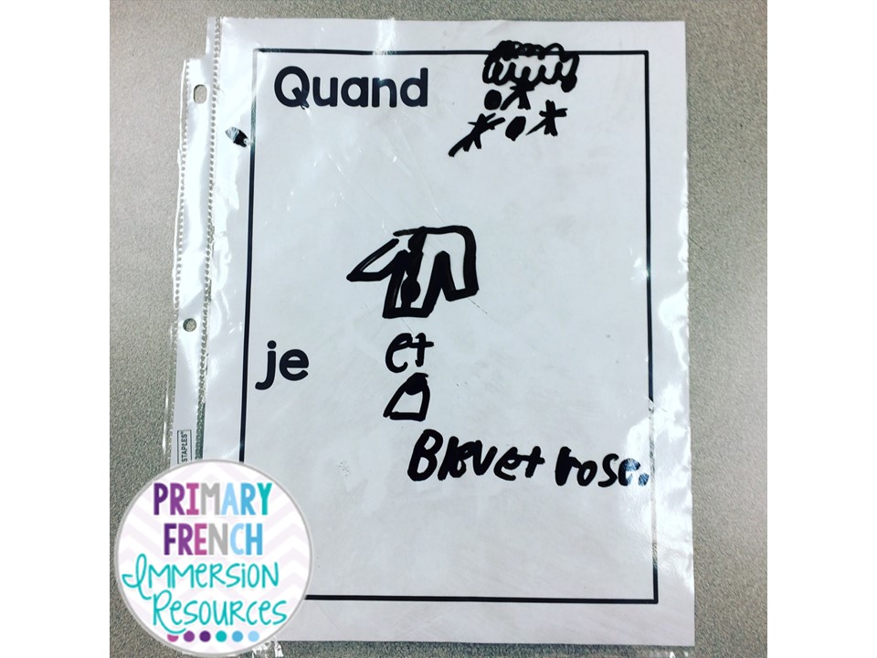 Quand --> je.... - Primary French Immersion Resources