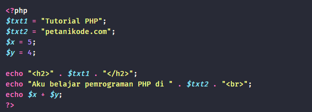 Mengenal sintaks echo dan print pada PHP