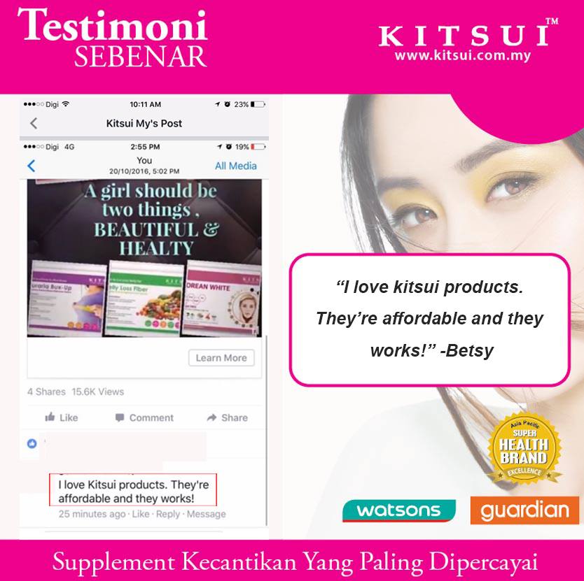 Kitsui Review Perbezaan antara product Whitenin BB & Vitamin C + Shine