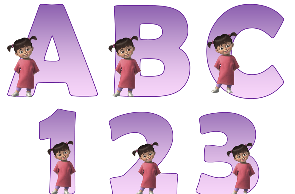 Kits imprimibles gratis : Alfabeto monster inc Boo