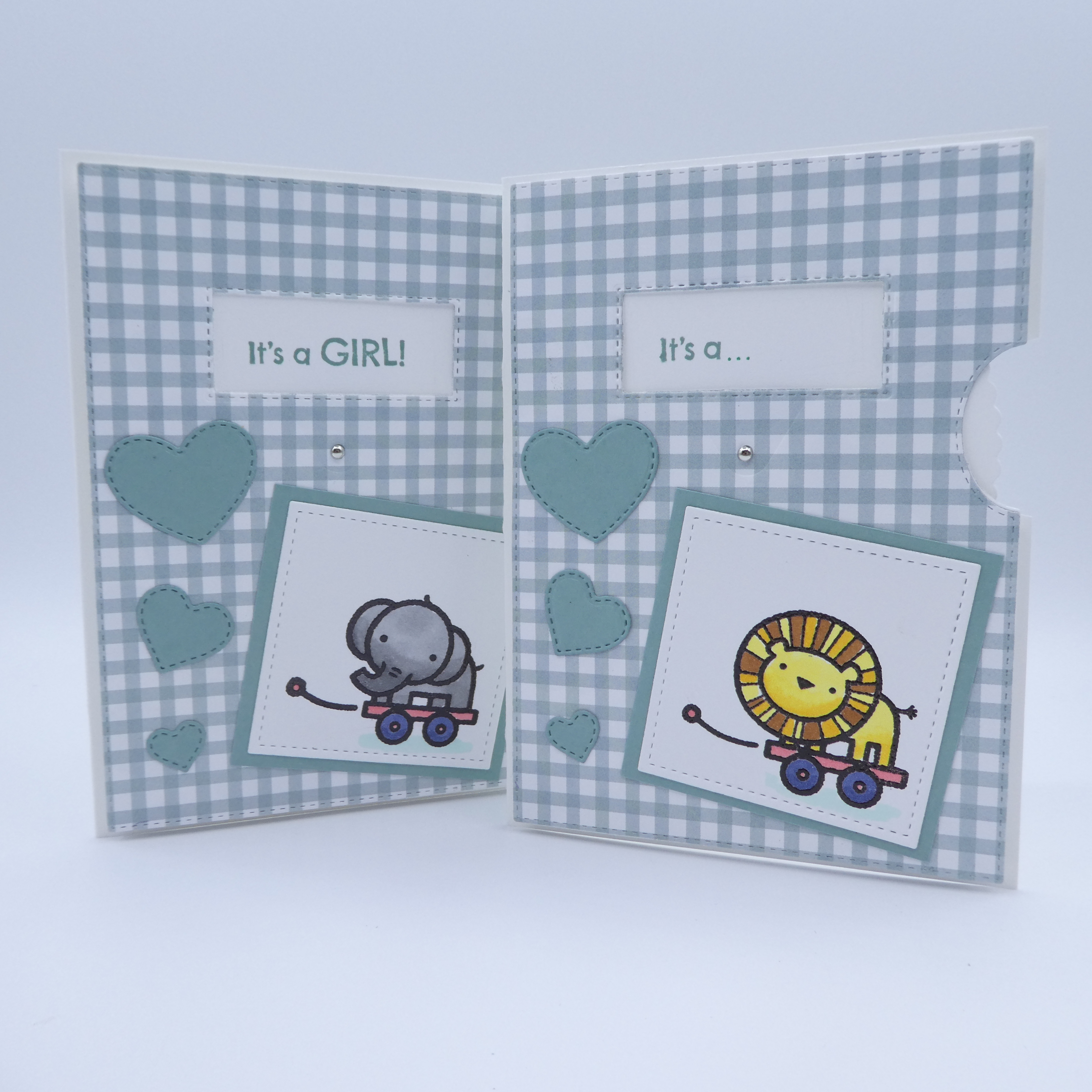 Karin's Papercraft: Gender Reveal Card met de Wel Verdraaid stansen ...