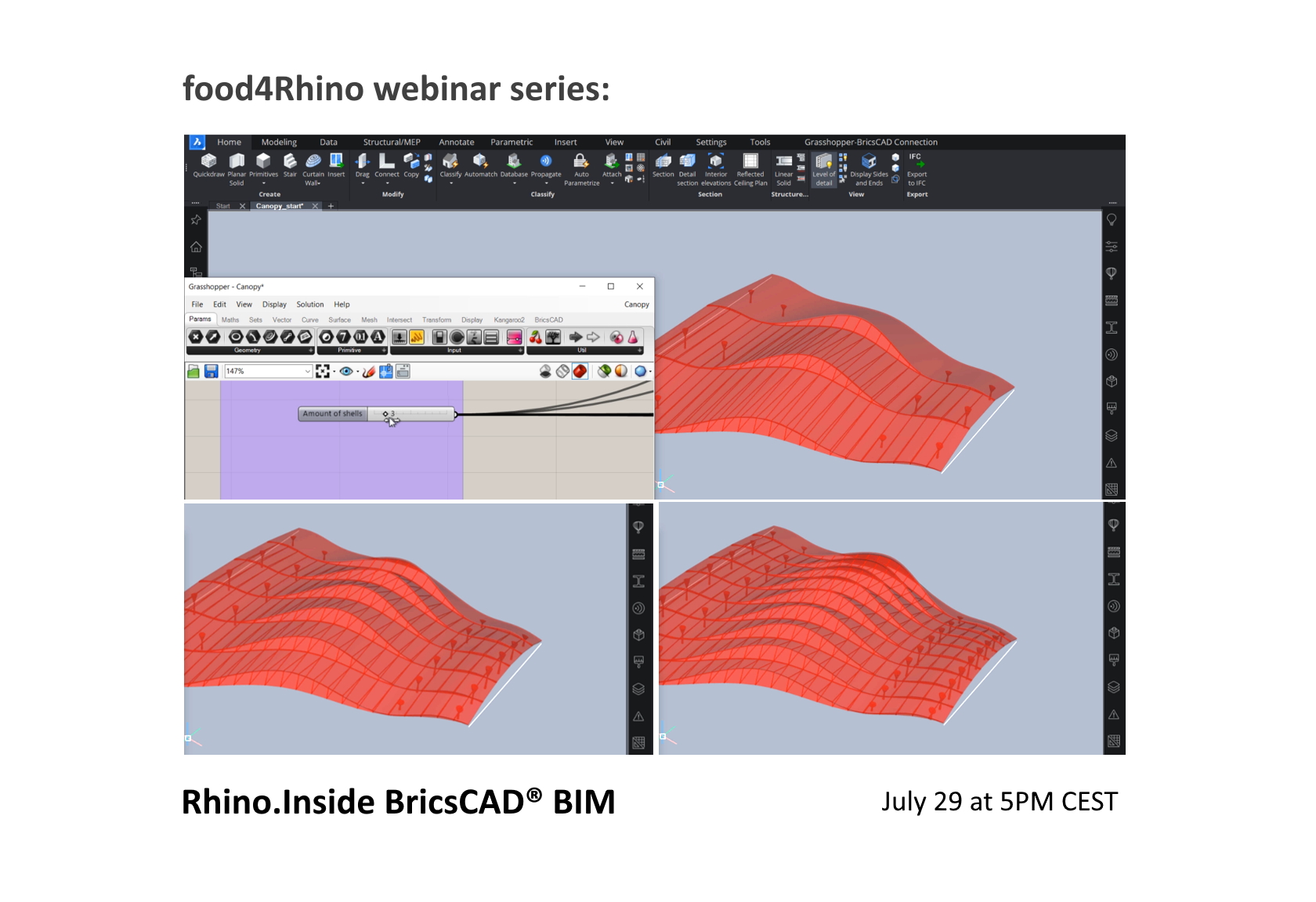 Rhinoニュース etc.: food4Rhinoウェビナー: Rhino.Inside BricsCAD BIM - 7月29日、5 PM CEST/中央ヨーロッパ夏時間