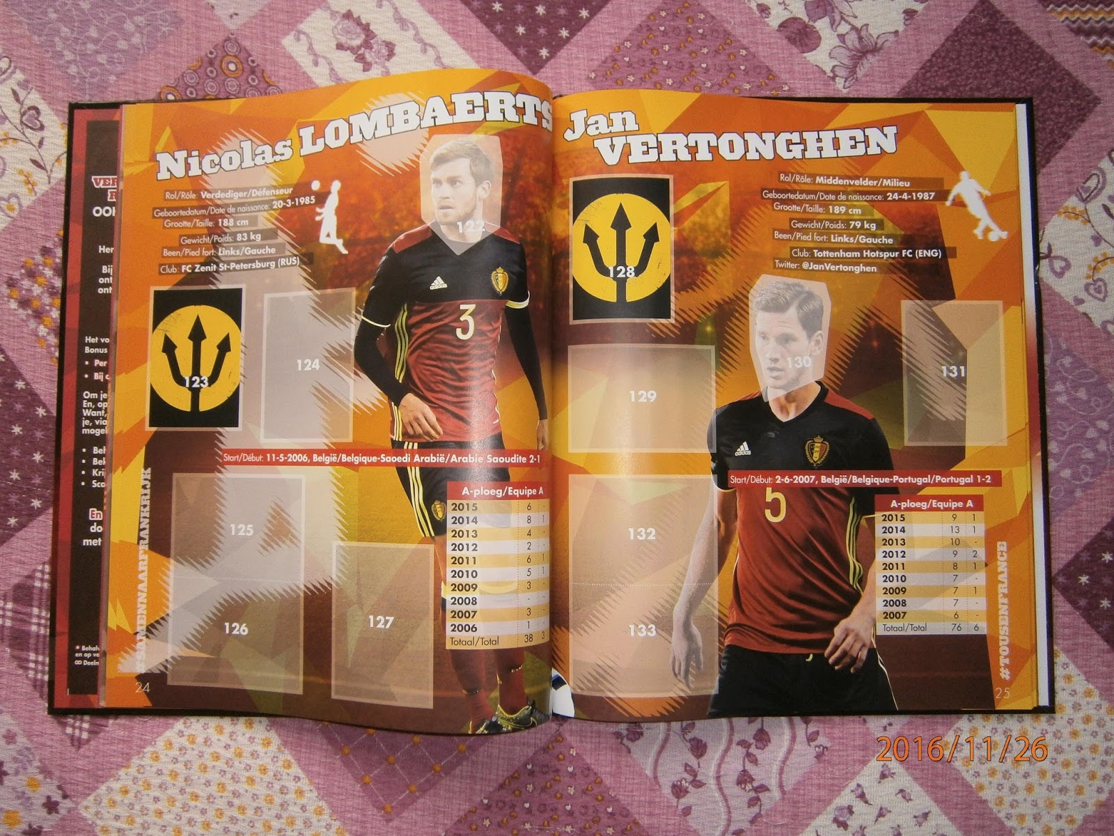 Collezionista Panini: Belgian Red Devils 2016 - #Tousenfrance - Panini ...