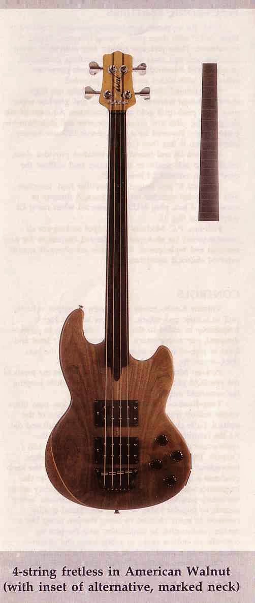 A HISTORY OF WAL BASSES: My basses: 1985 Wal Custom 4-string bass - W2601