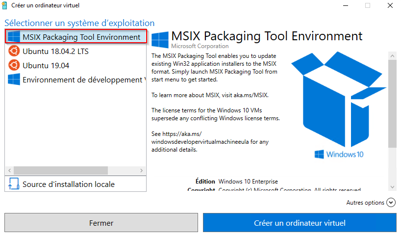 MSIX Packaging Tool – Déployer un environnement de packaging