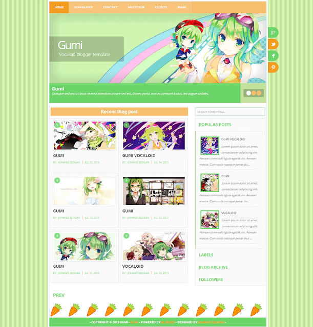 Giao diện Truyện tranh, Anime Blogger ~ Iris Tips