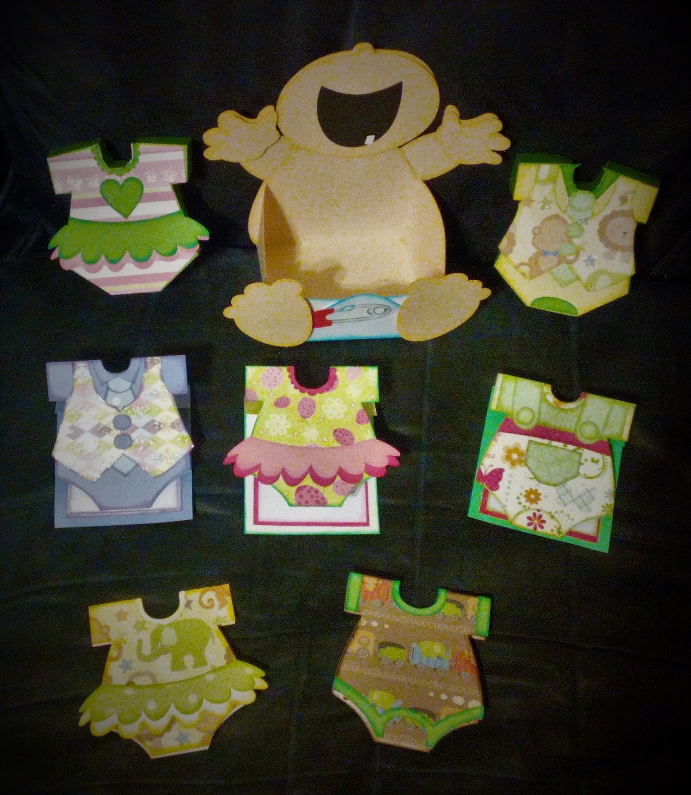 Donette Scraps: Baby Belly box with Onsie cards from My Scrapchick