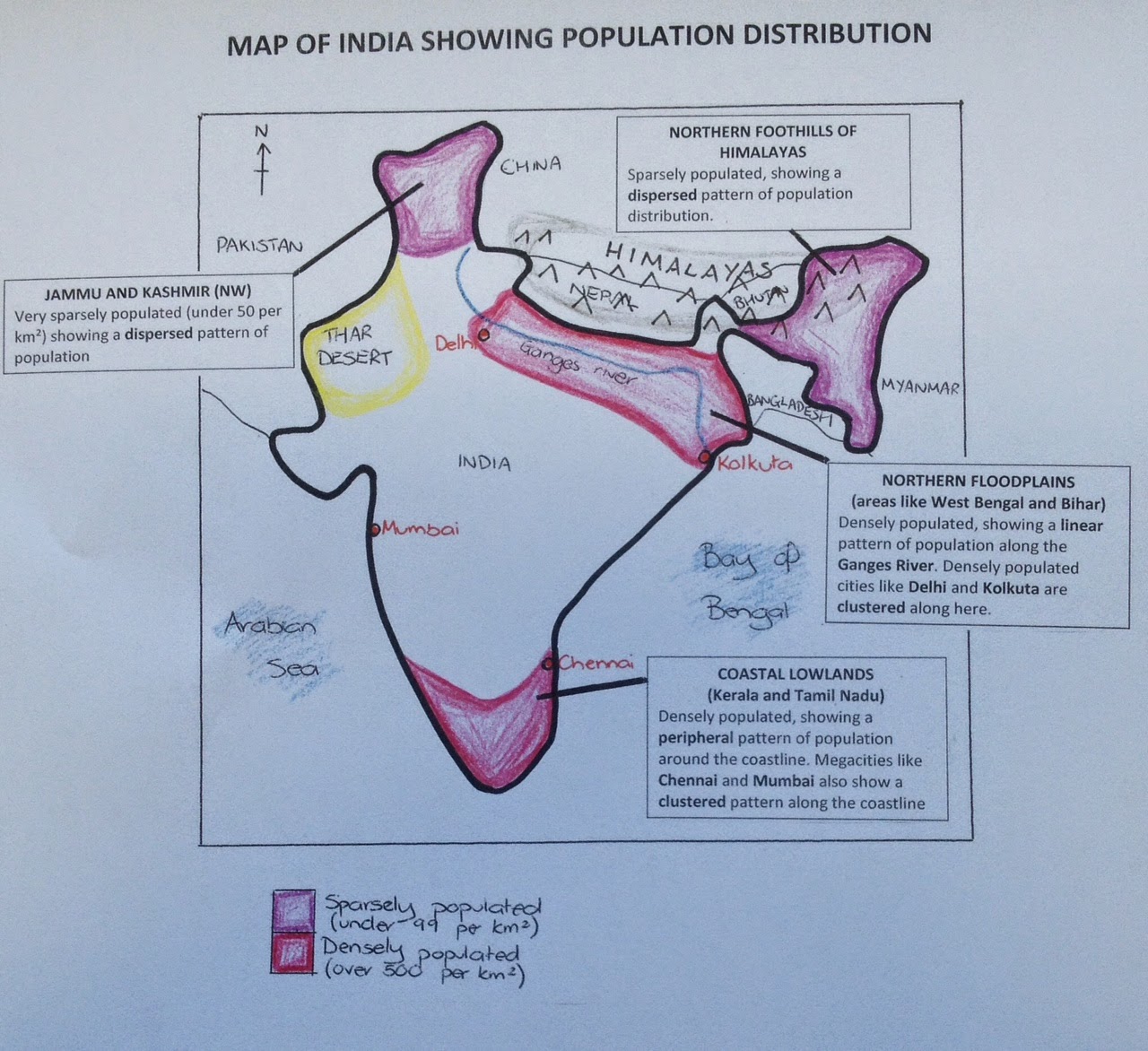 Geo Slades Level One Geography: Population Distribution in India ...