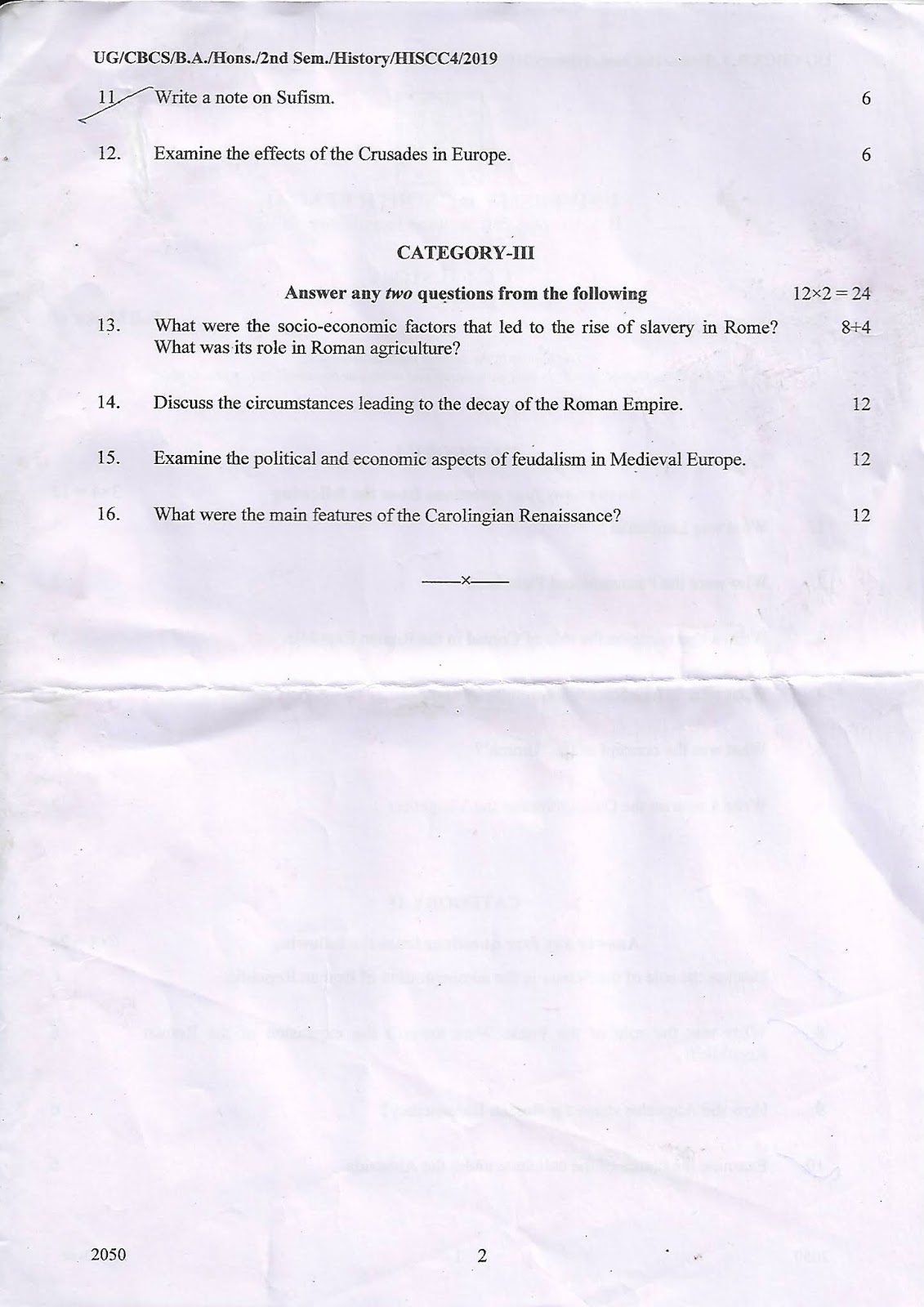 Nil s Niva CBCS 2nd SEMESTER HISTORY HONOURS PREVIOUS YEAR QUESTION nil-s-niva-cbcs-2nd-semester-history-honours-previous-year-question