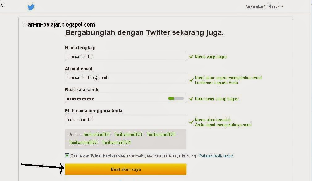 Cara Membuat Akun Twitter Mudah | Blog iTapuih.com
