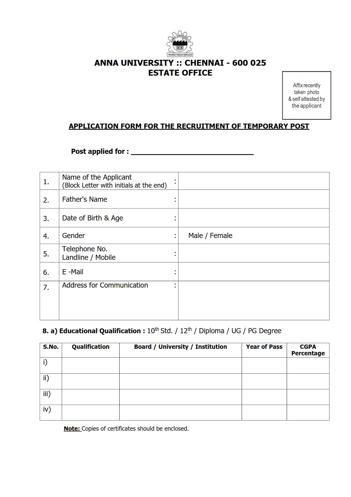 Job for Diploma & Degree Holder - Anna University ~ Vidyarthiplus (V+ ...