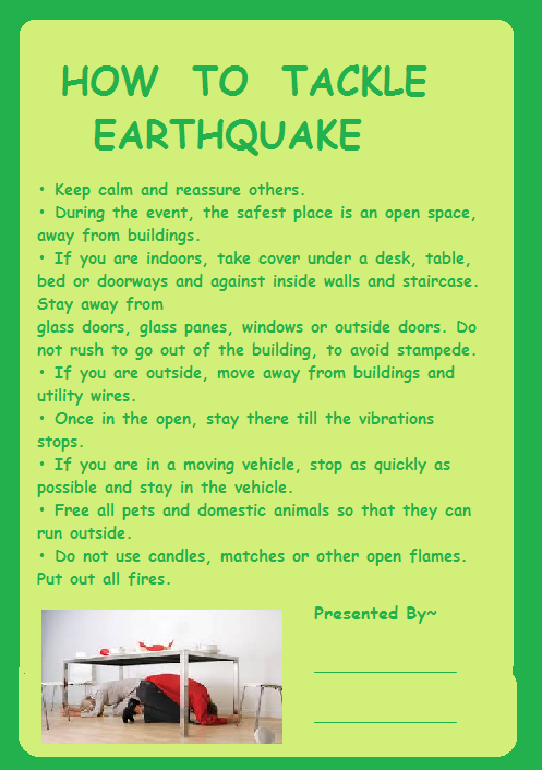 Earthquake 's Pamphlets: Earthquake Pamphlets