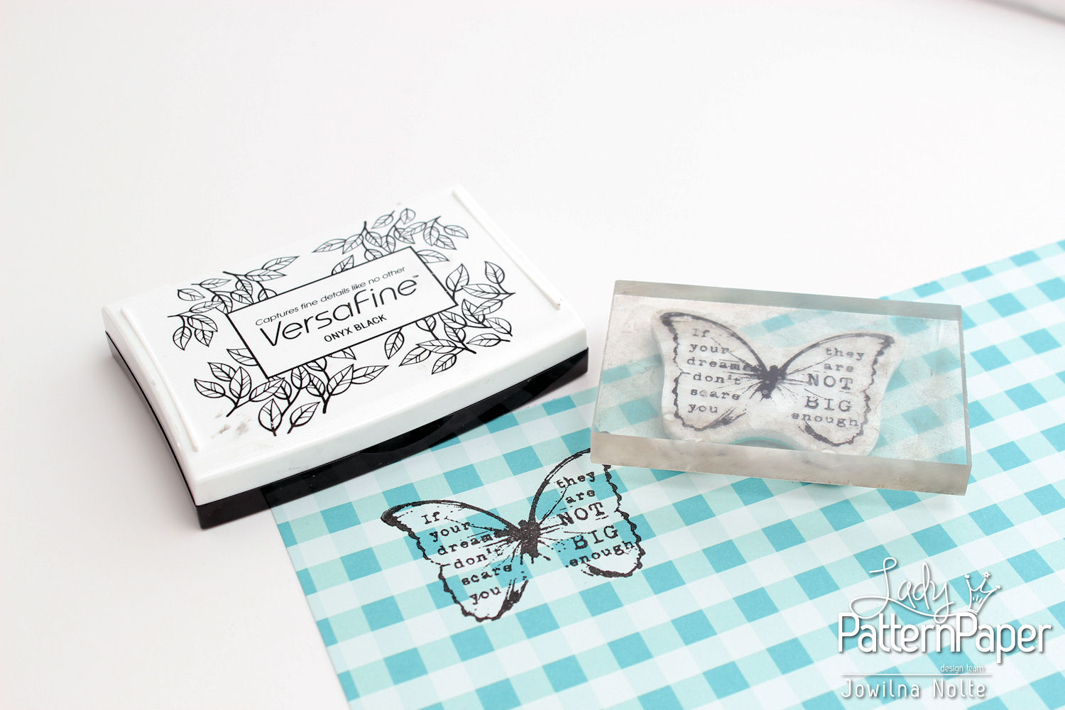 Stamped details with lady Pattern Paper. - imagine the possibilities