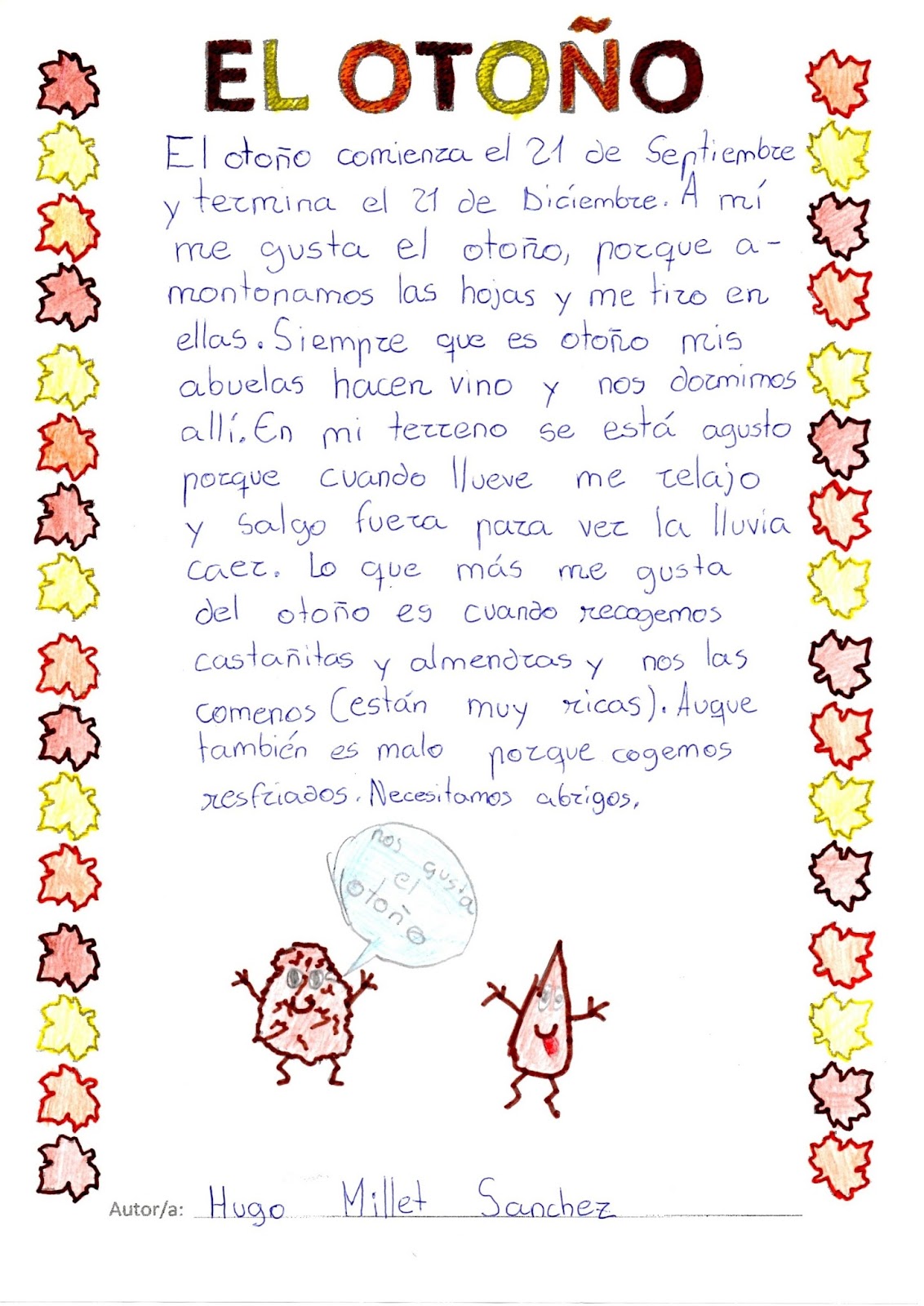 Blog de 4º B: LLEGÓ EL OTOÑO