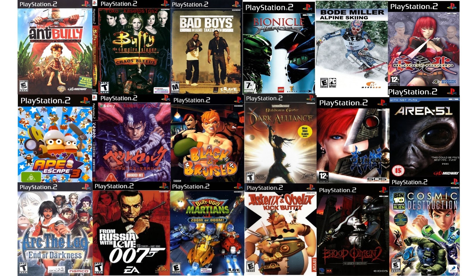 DAFTAR GAMES PS2