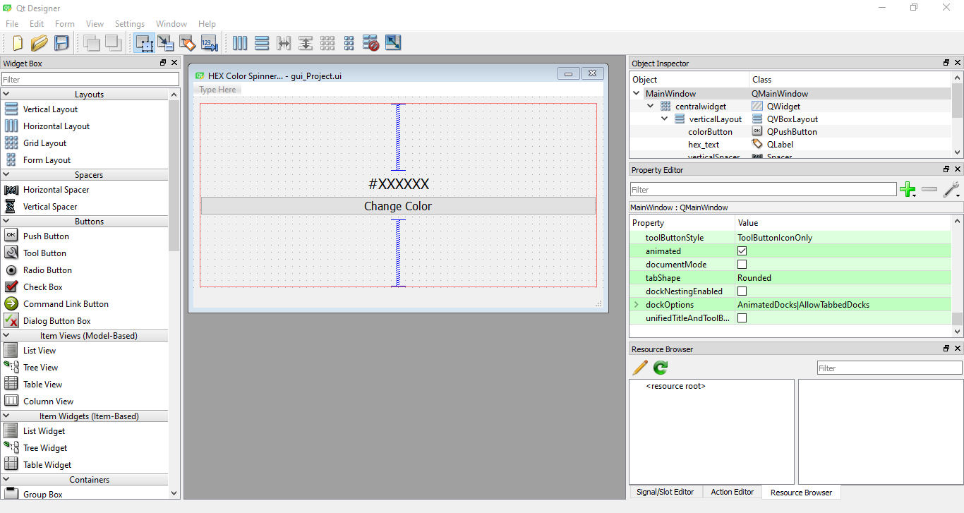 Geospatial Solutions Expert: PyQT5 and wxPython - Hex Color Spinner