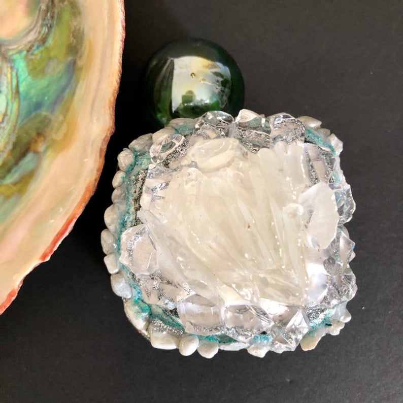 Artistic Environments: Mini Geodes, Shelf Sitters, Paper weights