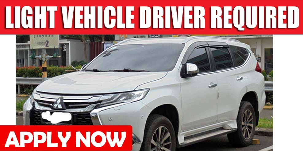 LIGHT VEHICLE DRIVER REQUIRED