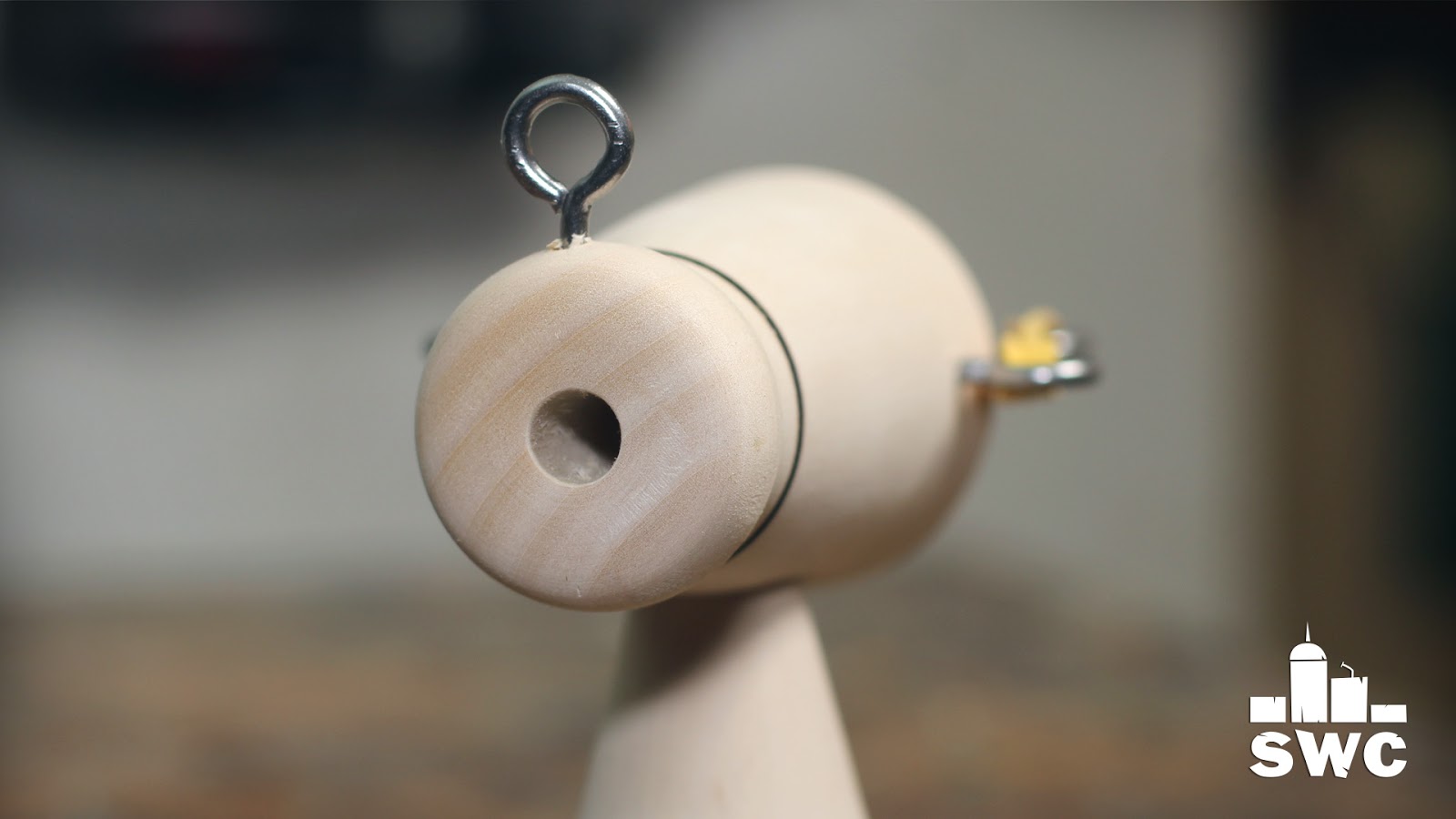 scrap wood city: How to make a rubber band hand canon toy - woodturning