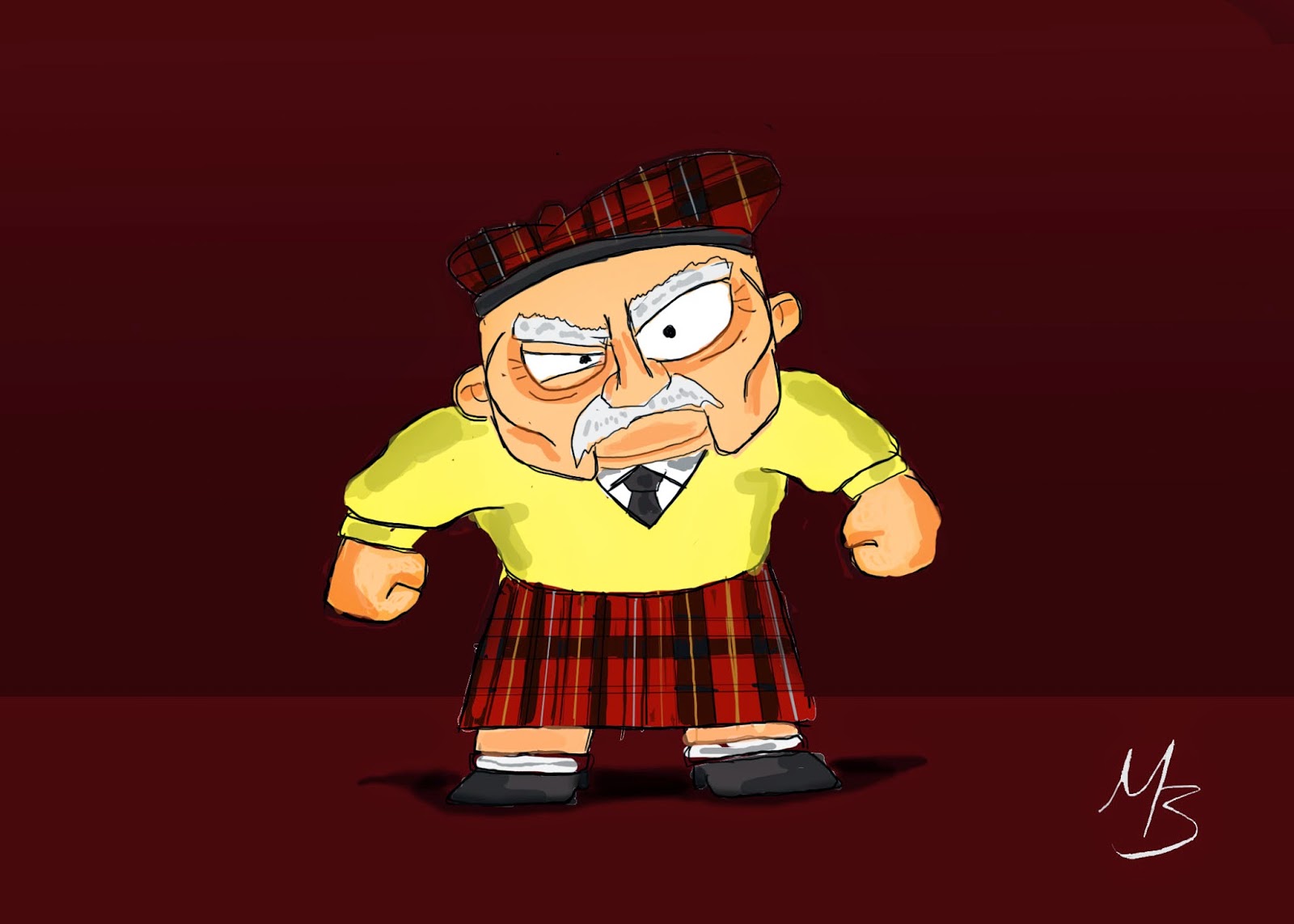 Begen's Blog: The Artwork of Michael Begen: The Angry Scotsman