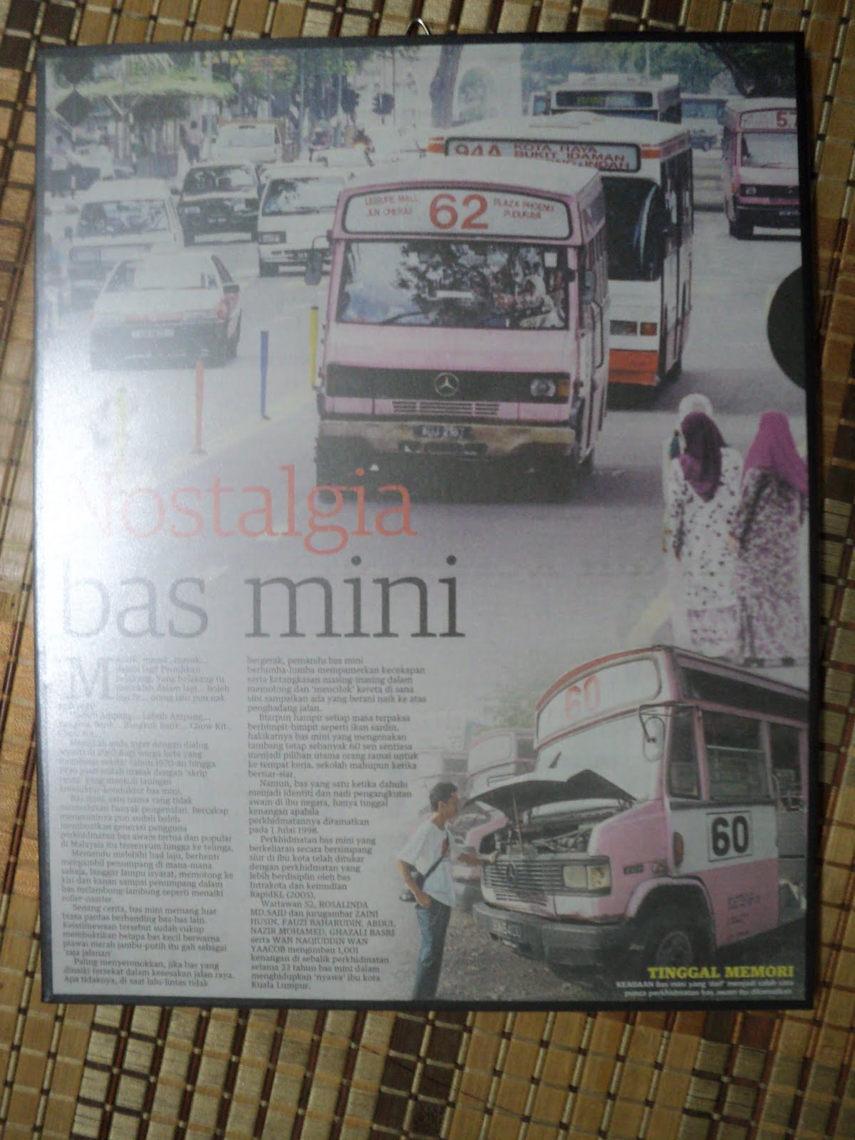 KOLEKSI PAK MAT TAHIR BARANGAN OLD SKOOL: Nostalgia bas mini KL..
