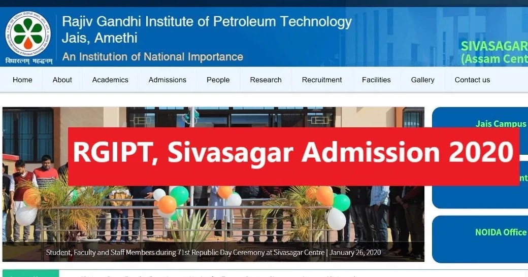 RGIPT Sivasagar Admission 2020 – Check Eligibility Criteria ...