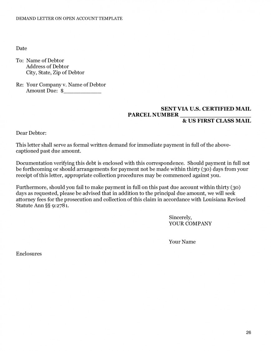 Sample Demand Letter For Payment ~ Thankyou Letter