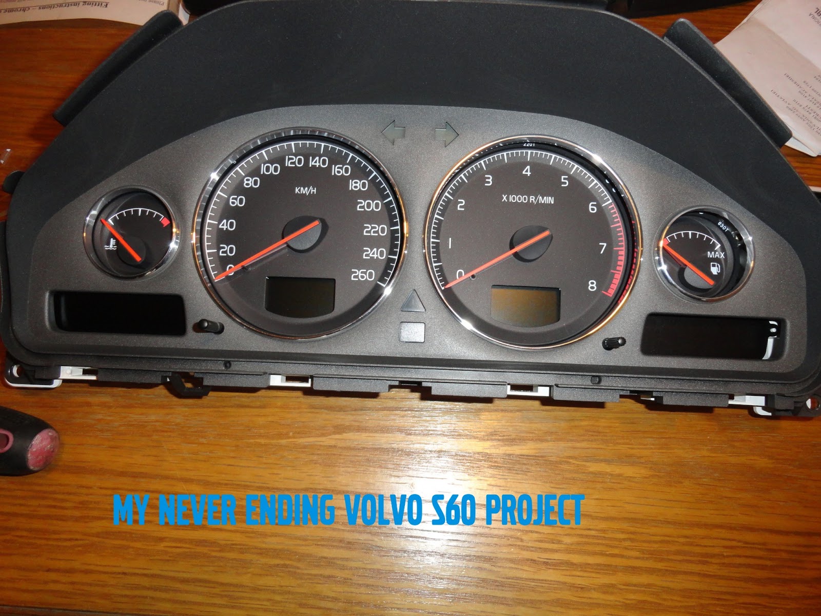 My Never Ending Volvo S60 Project: Volvo S60 chrome dial rings assembly