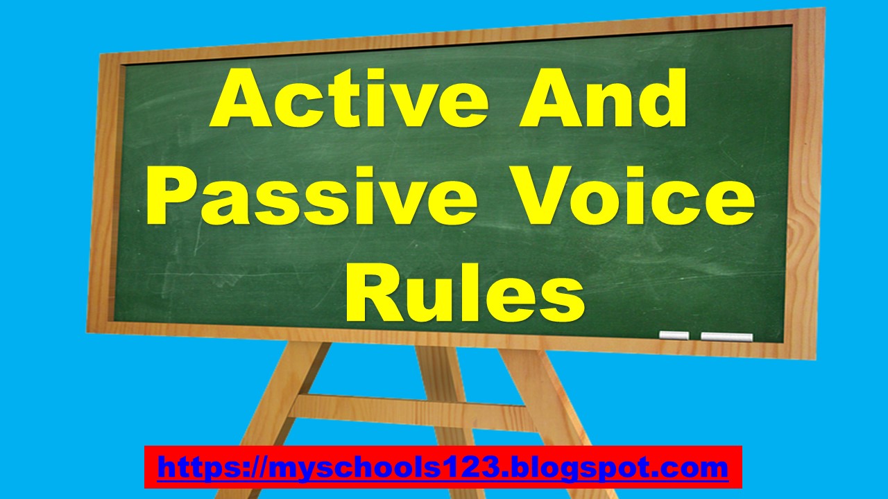 Active And Passive Voice Rules | Active And Passive Voice Explanation ...