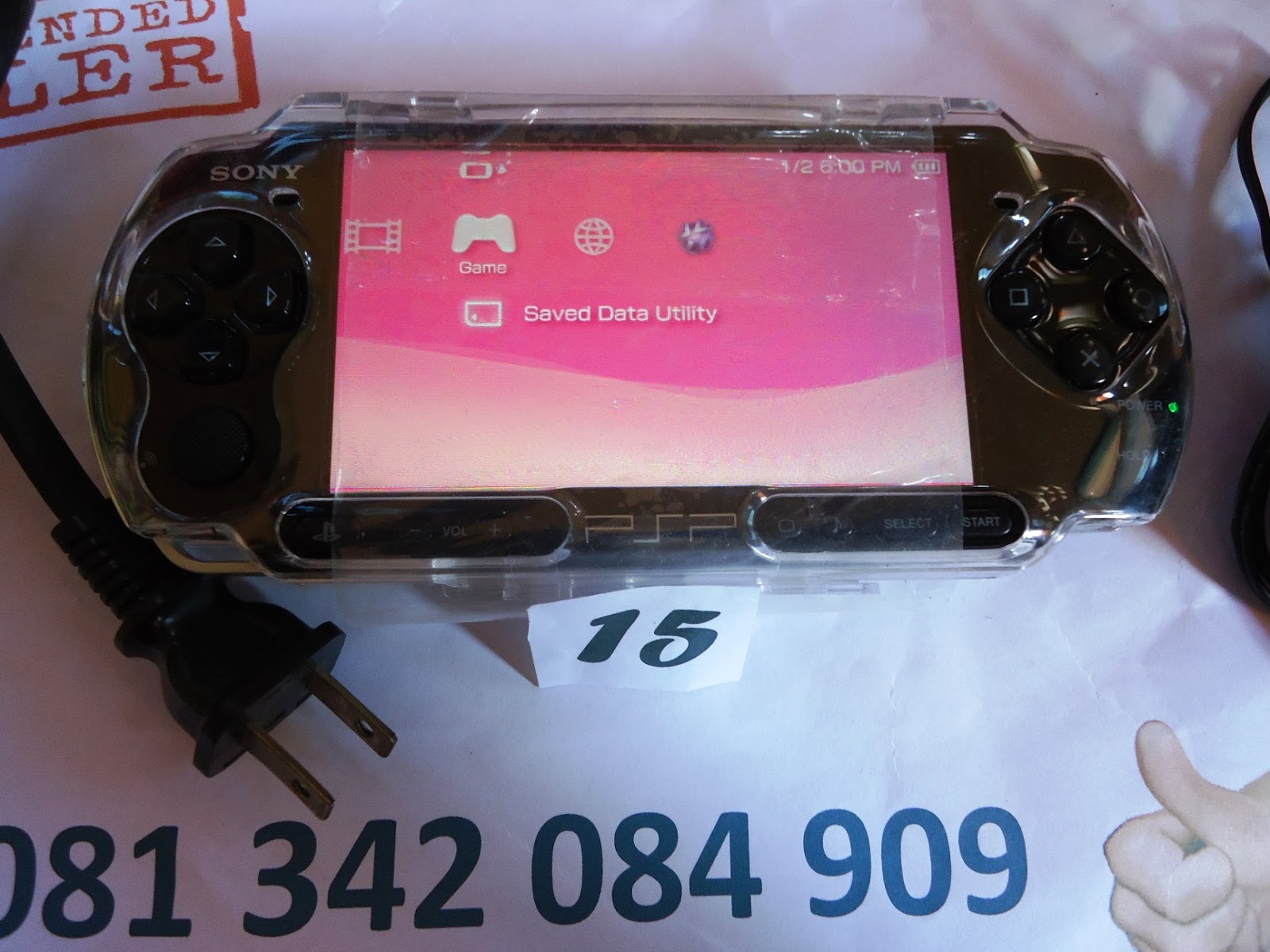 #15 PSP 3001 Black + 8 Gb + New Case Mika - Obral PSP Second