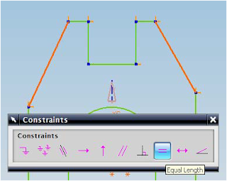 NX UNIGRAPHICS TUTORIAL: Exercise: how to use the constraints tool