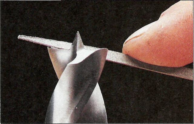 World Of Wood: Sharpening broad point bits