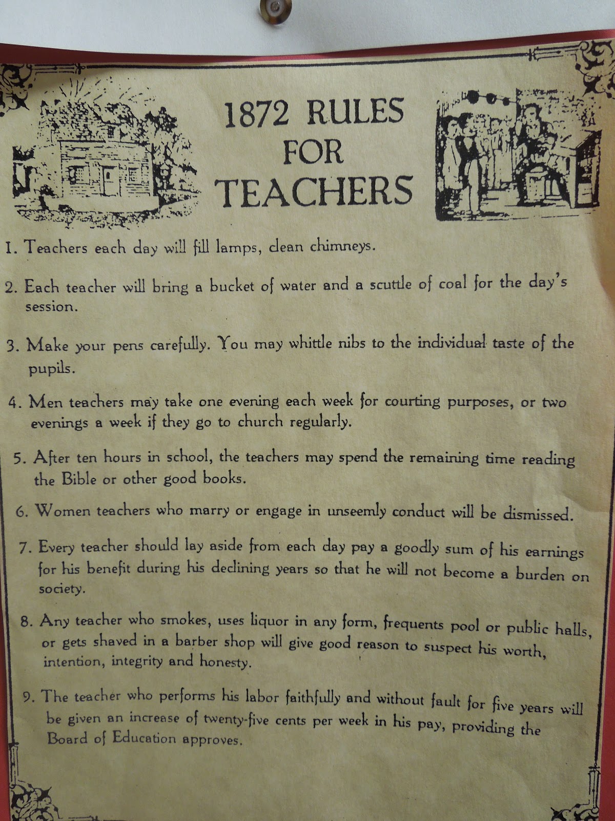 Pin by Elseymour on 1800s | Rules for teachers, School rules, Vintage ...