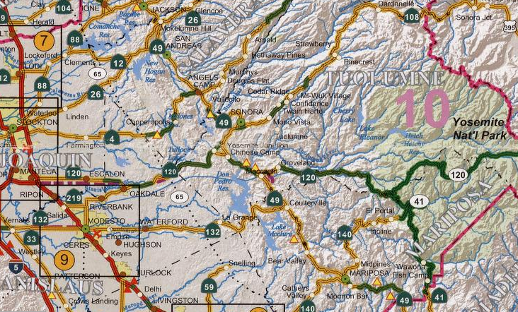 Trans-Sierra Highways; California State Route 108 over Sonora Pass