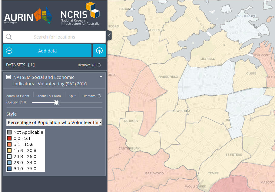 Perambuler: ALGA NGA 2019 - AURIN Data & Mapping