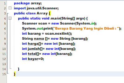 ARRAY JAVA - My Scratch