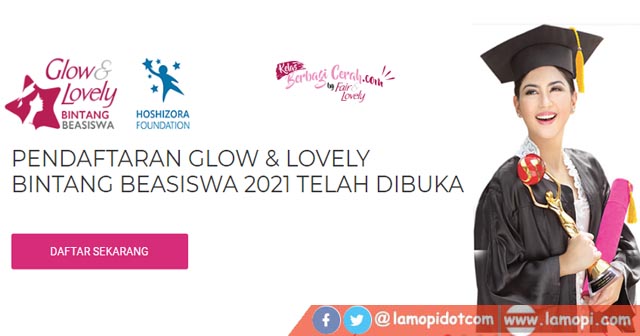 Pendaftaran Beasiswa Glow and Lovely 2024/2025 untuk Mahasiswi S1 - LAMOPI