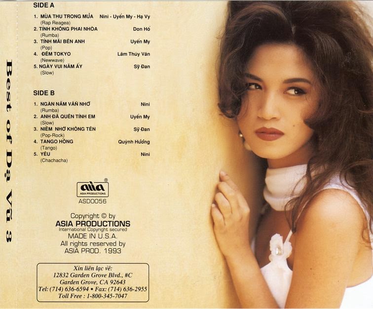 Asia CD 56 - Best Of Dạ Vũ 3 ~ Cover Nhạc Việt