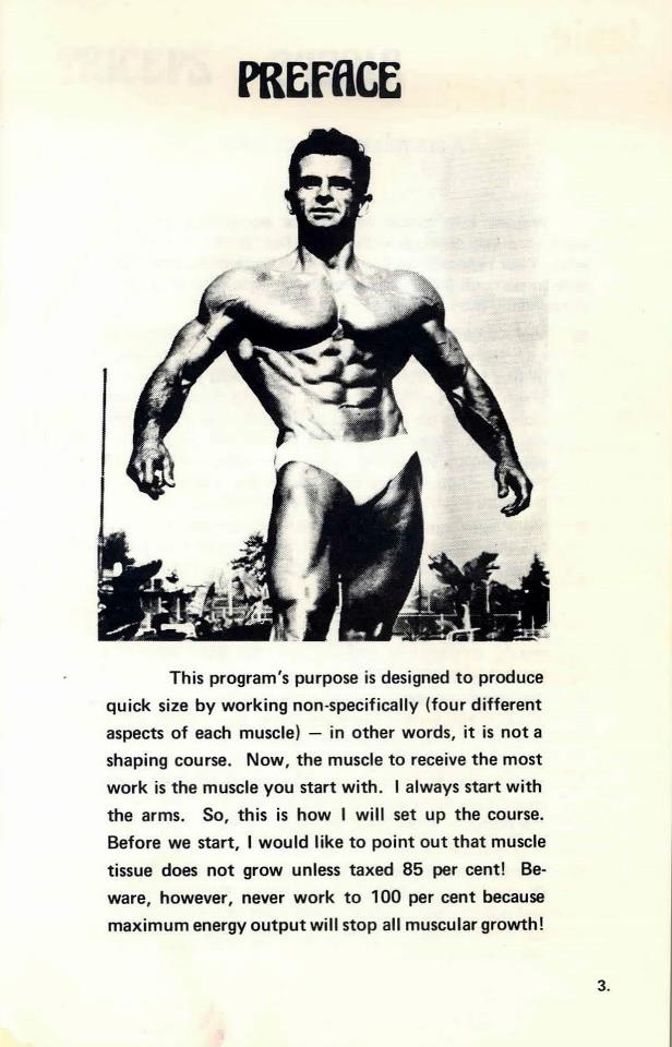Vince's Six Week Bulking Course. Book by Vince Gironda ~ BODYBUILDING ...