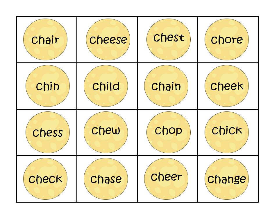 A Speechie's World: Tic-Tac-Toe SH and CH