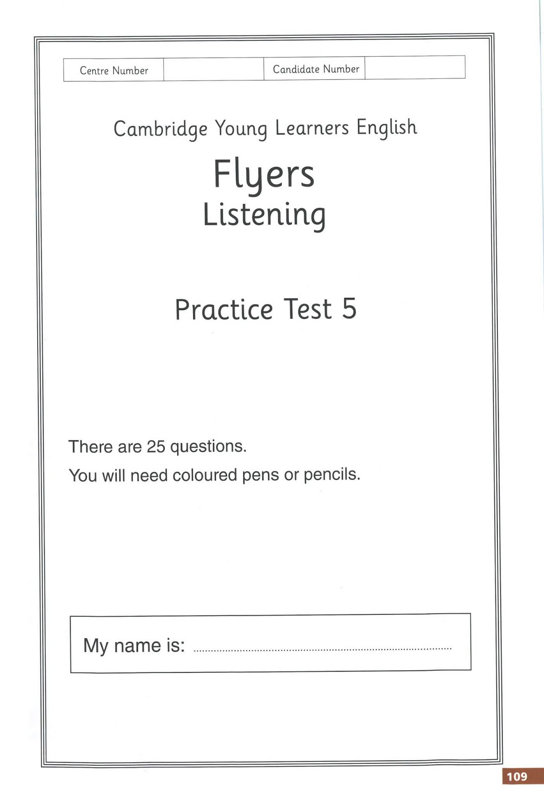 English Cambridge Tests - Complete Flyers Tests - Let Your Hair Down!