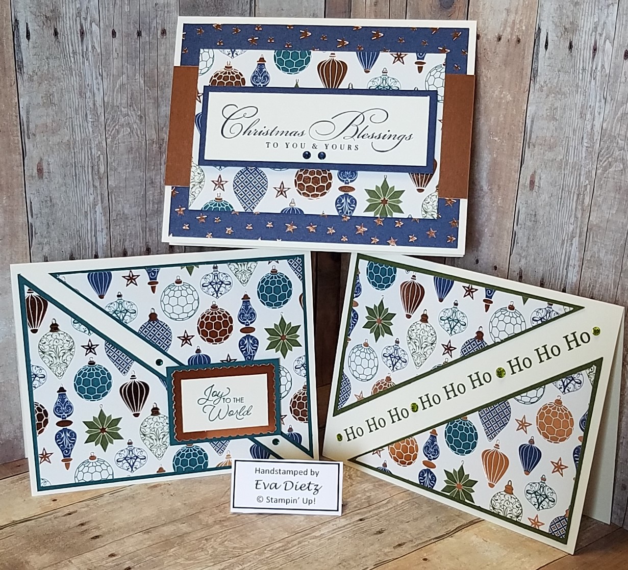 Stampin' with Eva: Brightly Gleaming DSP 14 cards of Wonderful!
