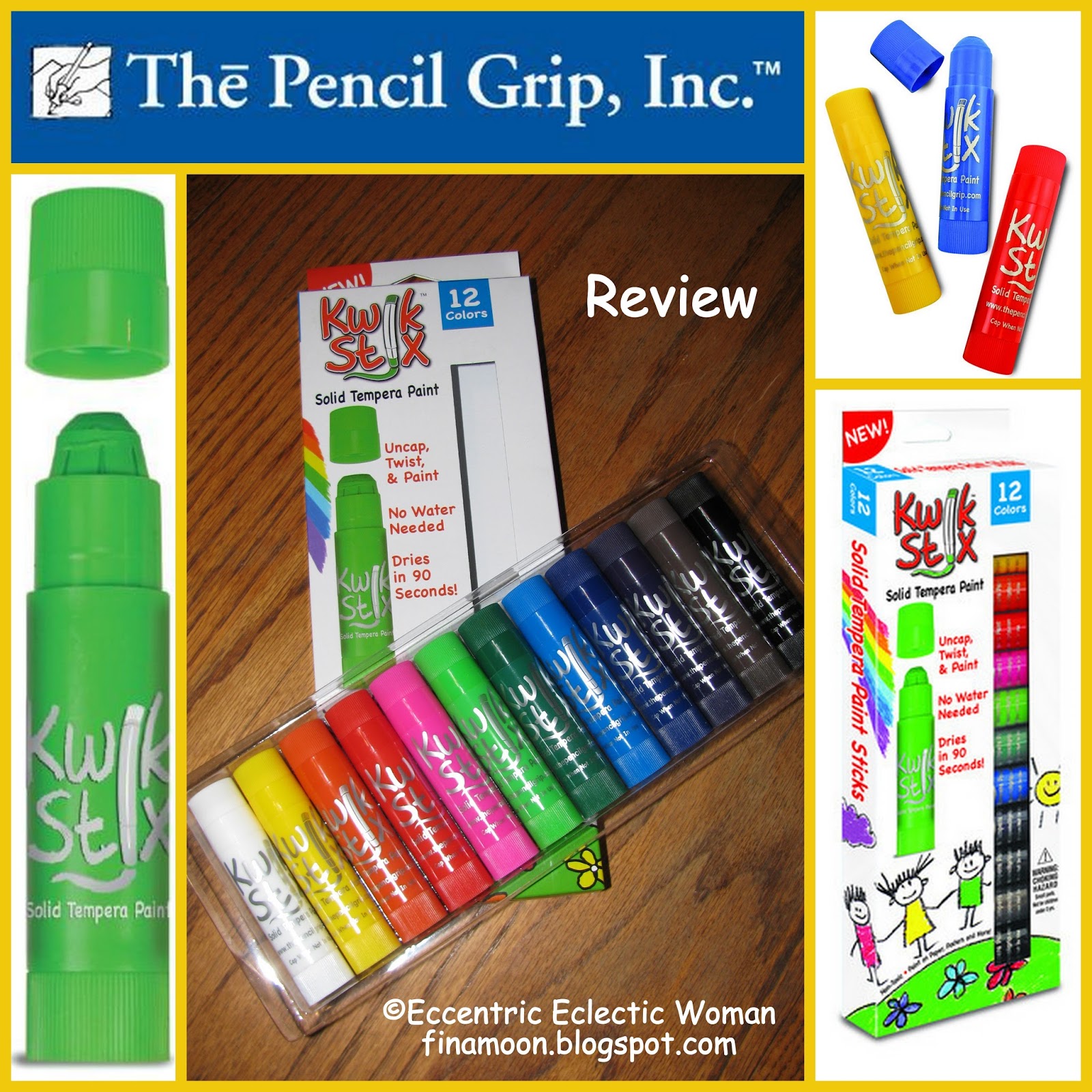 Eccentric Eclectic Woman: The Pencil Grip, Inc. Kwik Stix 12 pk Review