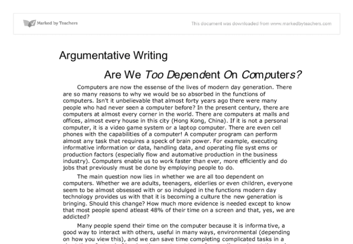 Argumentative Essay Examples 6Th Grade ~ Resume Letter