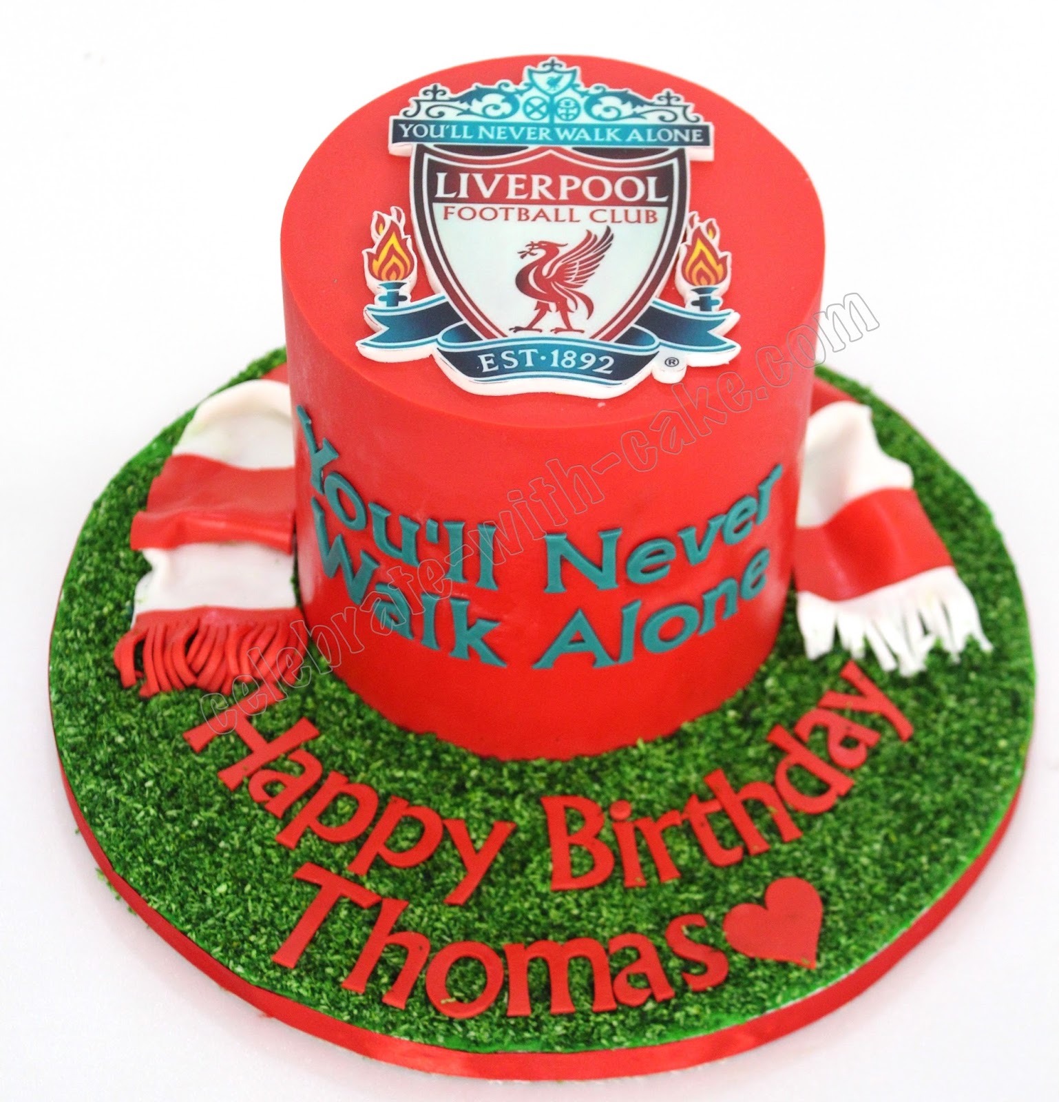 Celebrate with Cake!: Liverpool themed Single tier Cake