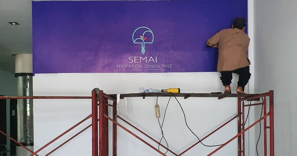 Stiker Dinding Plus Pemasangan ~ Print Corner