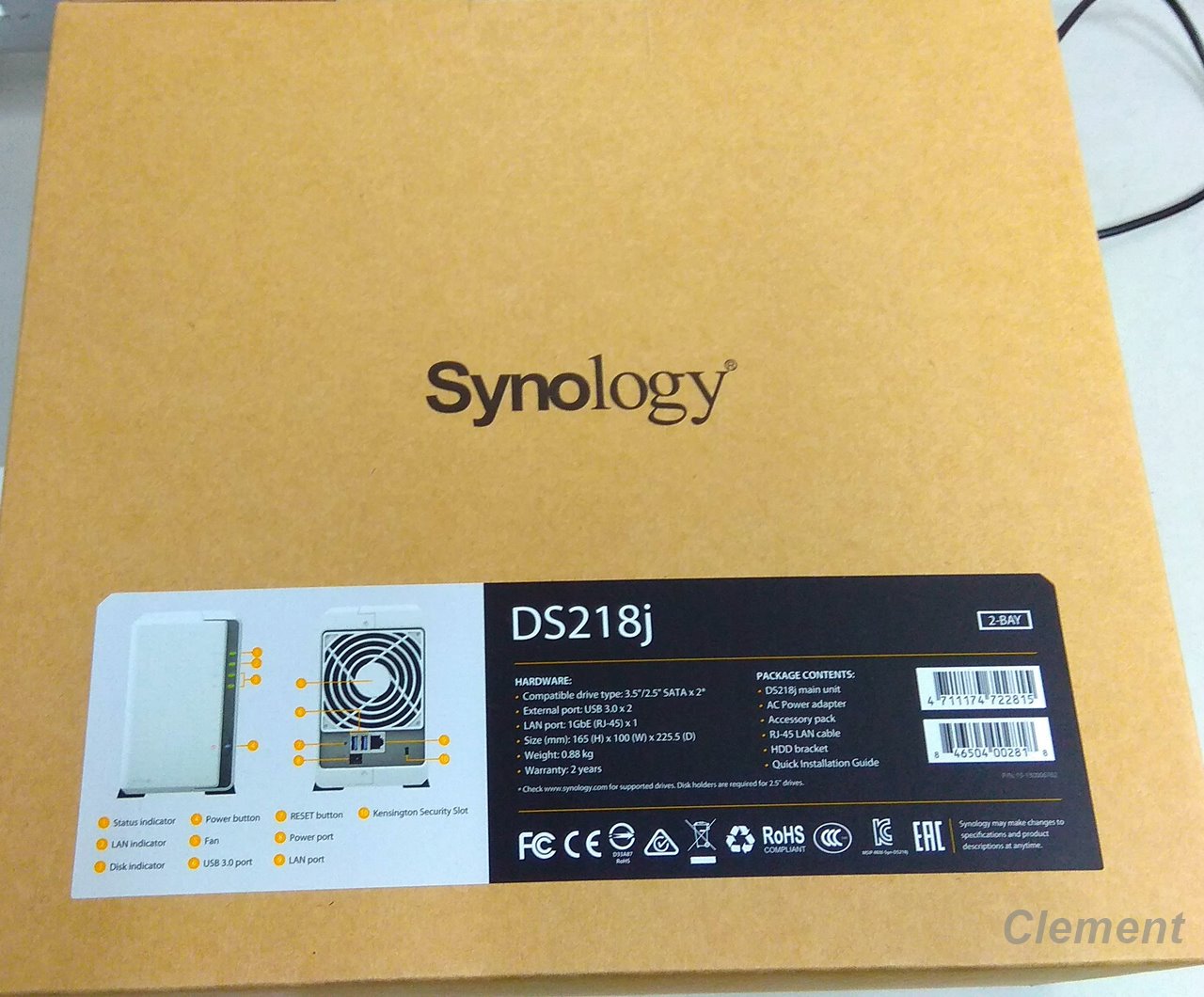 Mr. 克萊門: [開箱] Synology DS218j開箱與硬體安裝