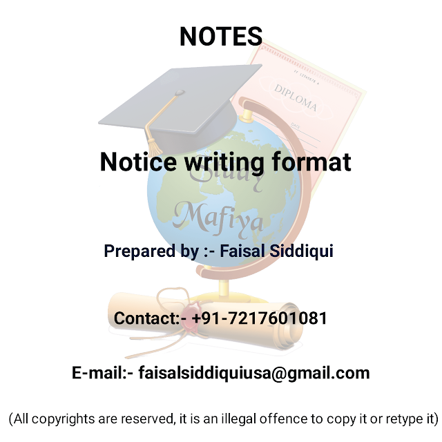 Notice writing format | how to write notice